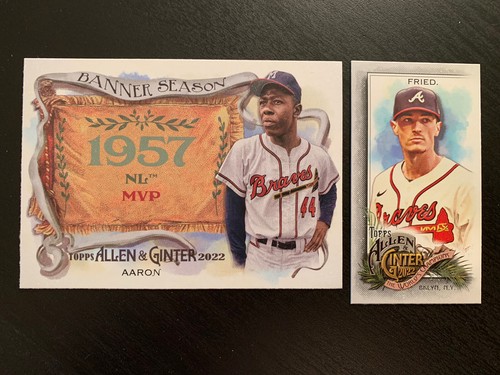 2022 Topps Allen & Ginter Max Fried #230 Hank Aaron Banner Season #BS17 ...