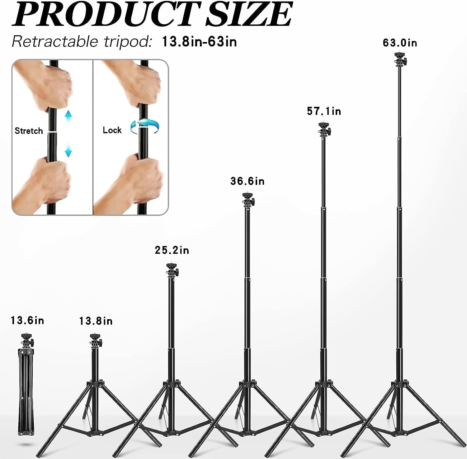 LED Selfie Ring Fill Light Stand Circle Light Makeup/Live Stream w ...