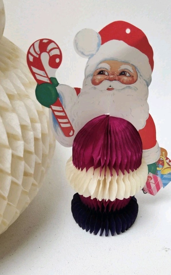 Vintage Christmas Die Cut & Honeycomb Decor Mixed Lot Hallmark Amscan ...