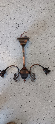 Antique Arts Crafts Japanned Copper Flashing Electric Light Faries era ...