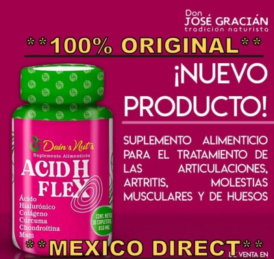 ACID H FLEX DOLOR ARTRITIS REUMAS ARTICULACIONES HUESOS MOLESTIAS ...