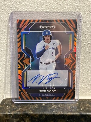 2022 Prizm Draft Tiger Stripes Nick Vogt rc auto 25 made | eBay