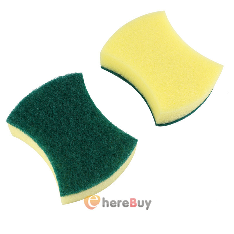 6~30pcs Multi-purpose Double-faced Sponge Scou Pads Dish Washing Scrub ...