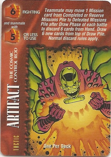 Marvel OVERPOWER Artifact The Cosmic Control Rod - Classic - Rare ...