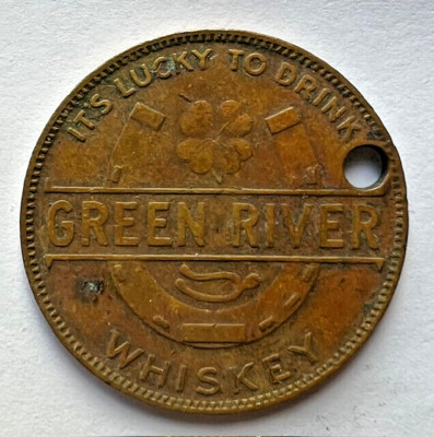 Vintage Green River Whiskey / It's Luck To Drink Token Coin Token | eBay