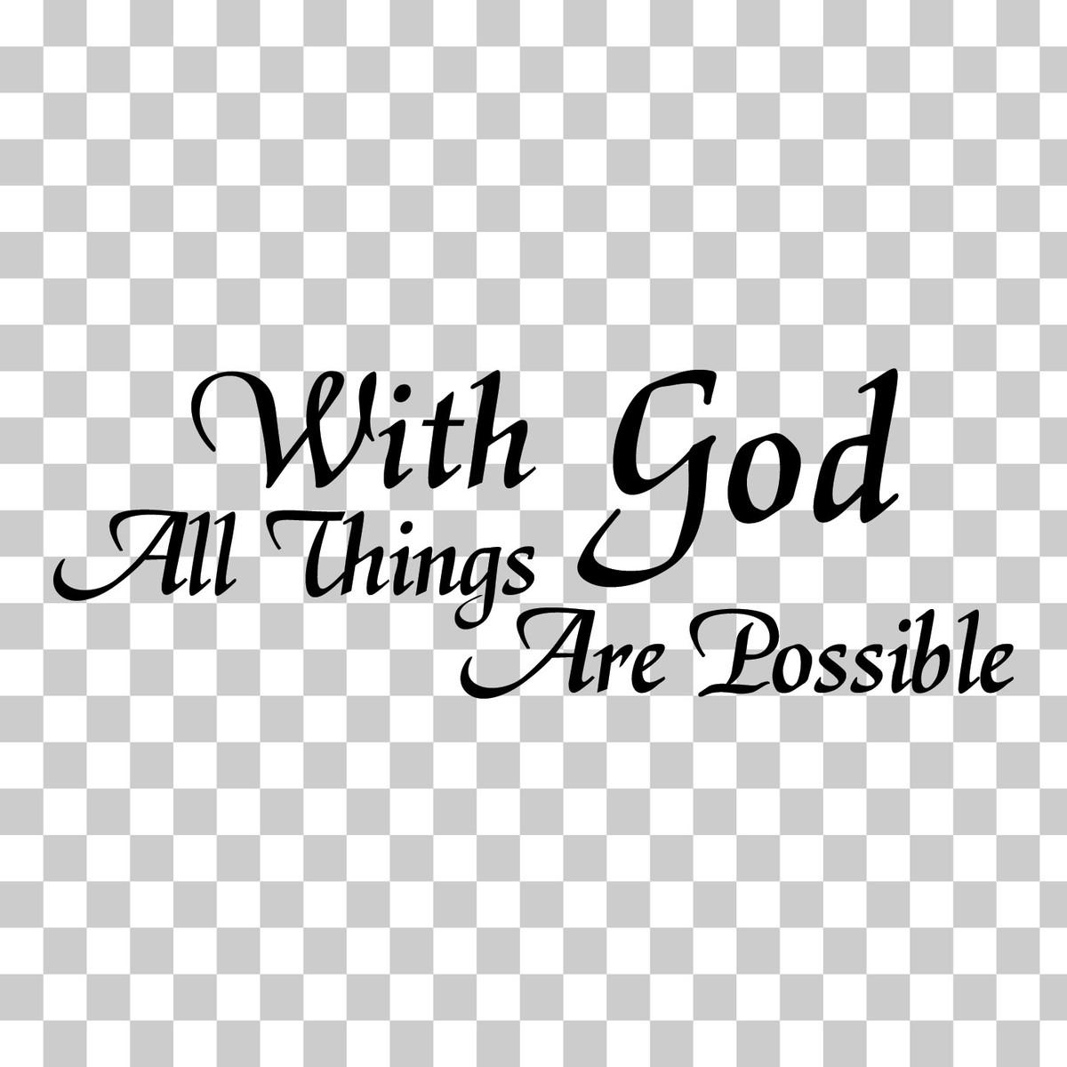 With God All Things Are Possible Verse