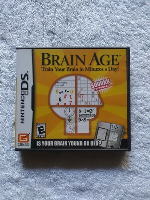 Brain Age (Nintendo DS, 2006). Complete w/ Cartridge, Case, Manual ...