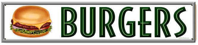 Hamburgers French Fries Hot Dogs Metal Sign Diner Cafe Restaurant Wall ...