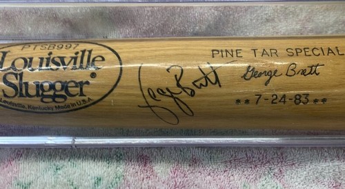 George Brett KC ROYALS Signed Louisville Slugger pine tar special Bat 7 ...