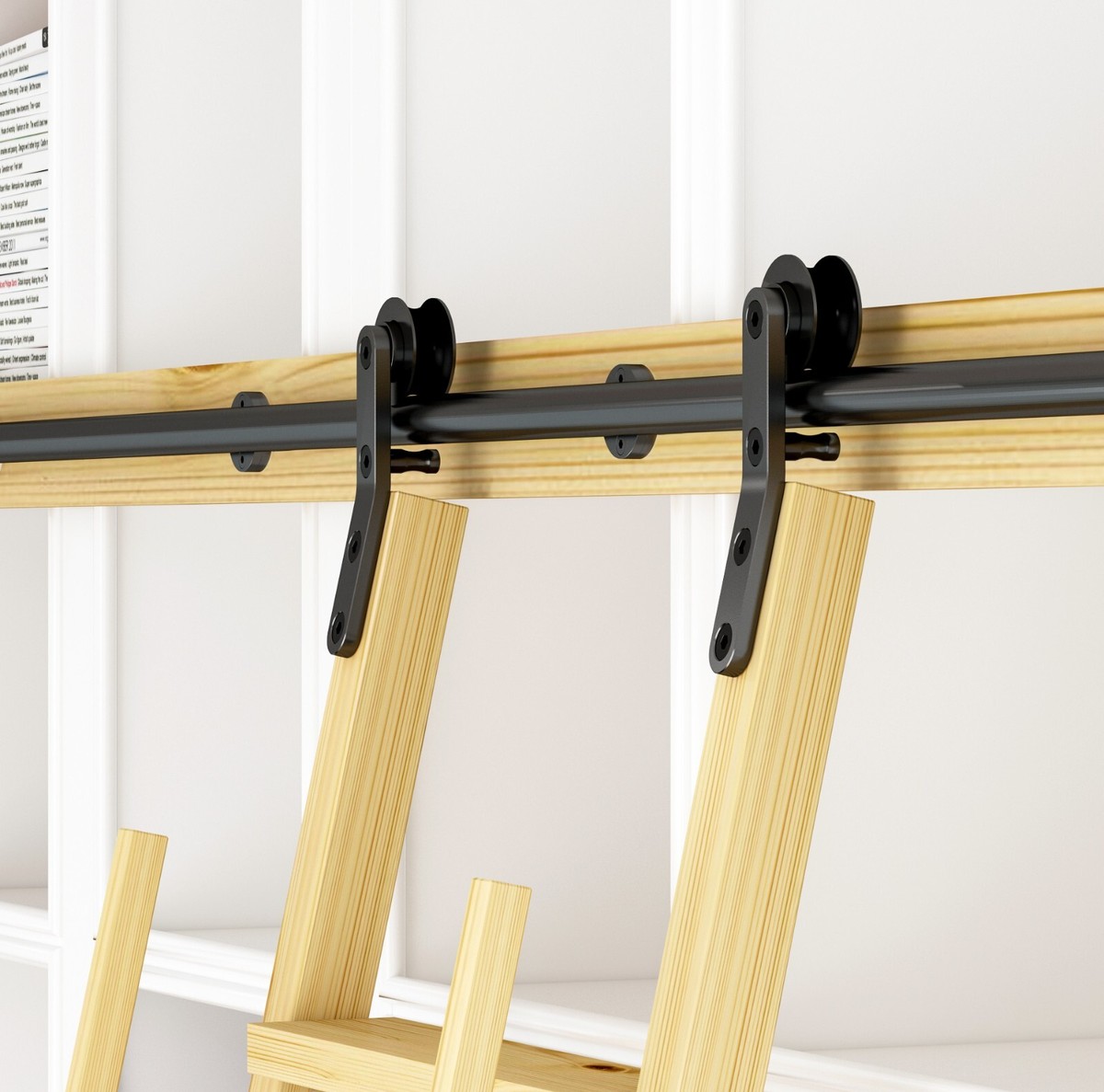 Sliding Library Ladder Hardware Quiet Glide Ladder Hardware Kit, 16in
