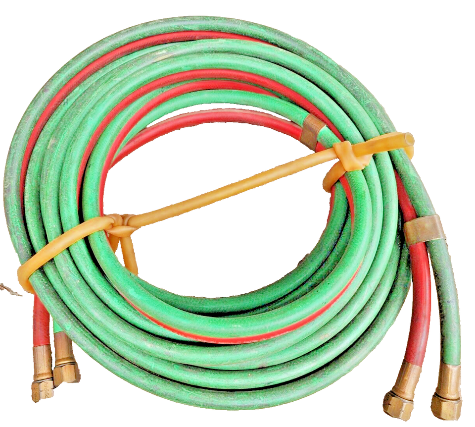 Parker 7126 Twin Line 25 Ft Welding 1/4''Hose Grade R Acetylene Oxygen ...