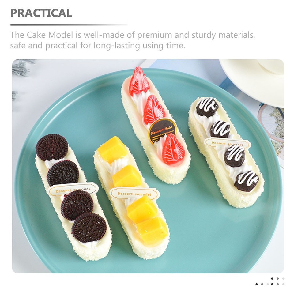 6 Pcs Simulated Cake Models Fruits Cake Models dessert cake models ...
