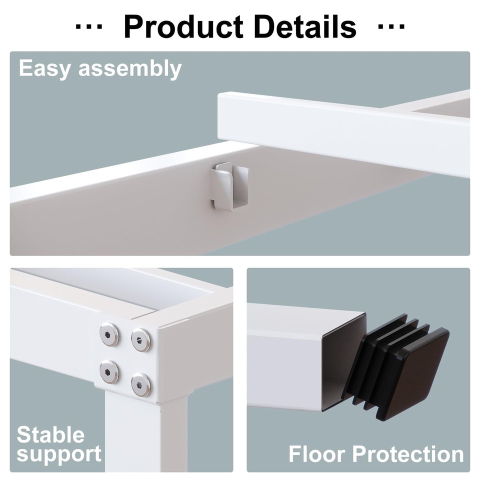 18 Inch King Bed Frame Heavy Duty Metal Platform No Box Spring Needed ...