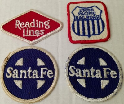Santa Fe Union Pacific Reading Lines Railroad Vtg Patch Red White Blue ...