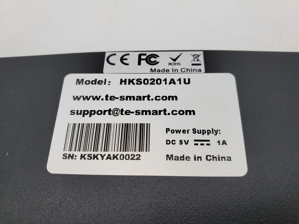 Tesmart HKS0201A1U Black Portable Dual Monitor HDMI VGA KVM Switch Box ...