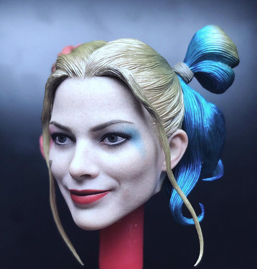 CUSTOM 1/6 Harley Quinn Head Sculpt Prisoner Version 2.0 for 12 ...