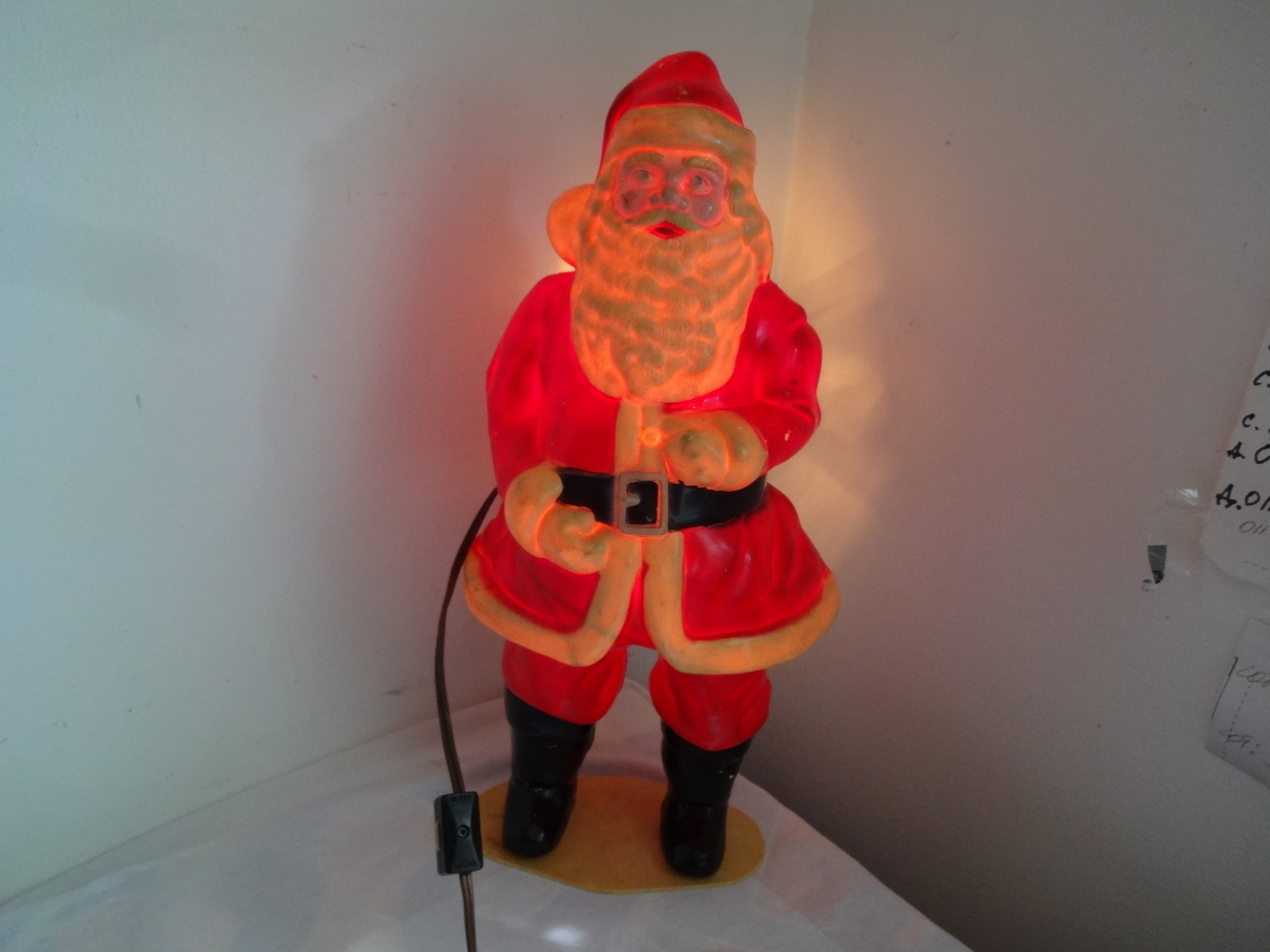 Vintage Union 40-50s Electric Illuminated Santa Molded Plastic Table ...