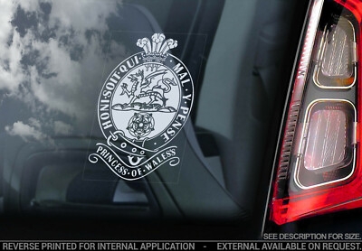 Princess of Wales's Royal Regiment - Car Sticker - Military Army Window ...