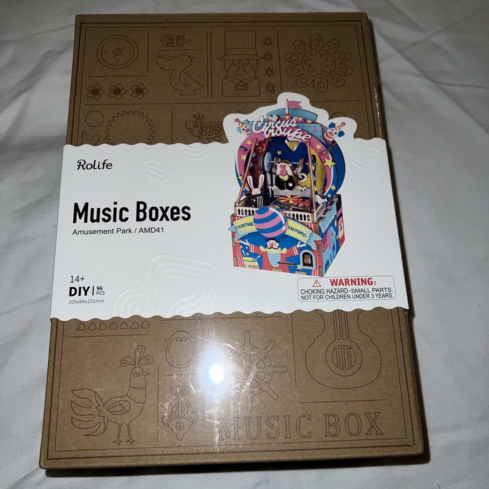 Robotime Music Box Kit Amusement Park Circus Troupe AMD41 DIY 96 PC NEW ...