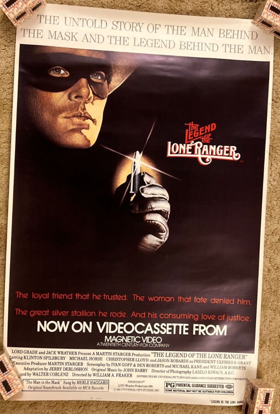 ROLLED THE LEGEND OF THE LONE RANGER 1981 MOVIE POSTER 27x41 ...
