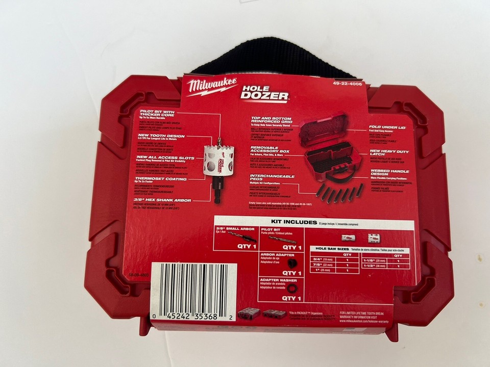 Milwaukee 49-22-4006 Multi-Purpose Hole Dozer Saw Kit - 9pc | eBay