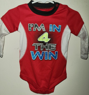 Garanimals I'm in 4 The Win Long Sleeve Snap Button One Piece 3-6 ...
