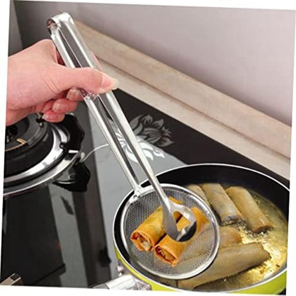 High Temperature Stainless Steel Frying Tongs, Food Fishing Spoon3079 ...