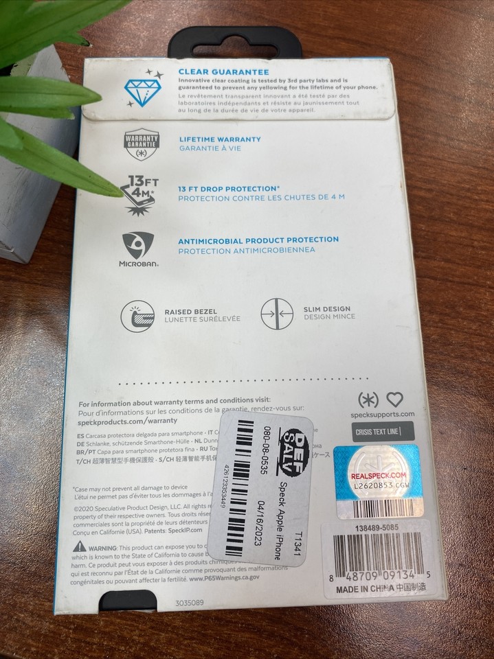 Speck Presidio Perfect Clear Case for Apple iPhone 12 / iPhone 12 Pro ...