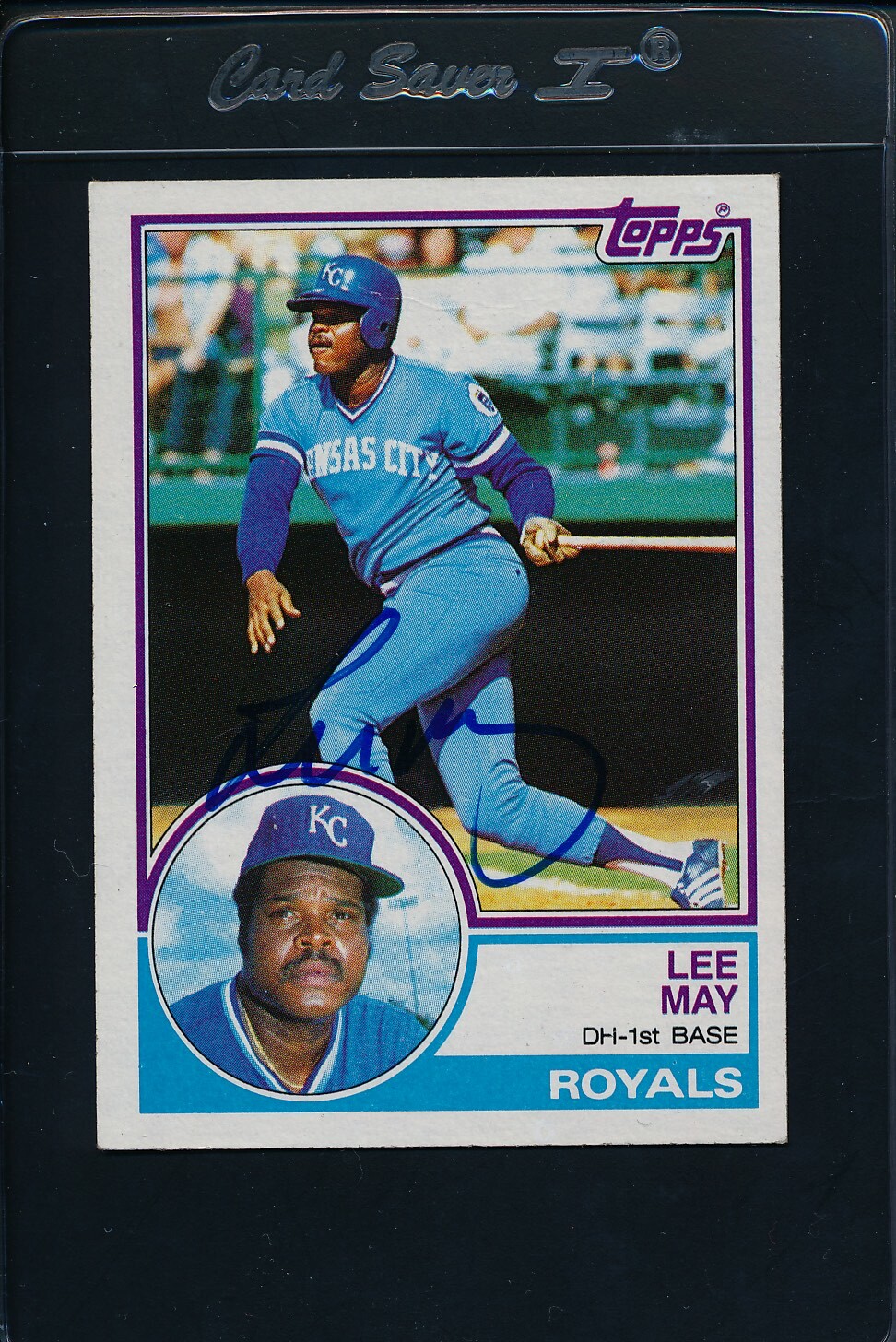 1983 Topps #377 Lee May Royals Signed Auto *13451 | eBay