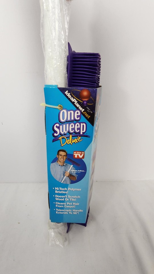 Telebrands Corp As Seen On TV One Sweep Rubber Broom - Extends to 56 in ...