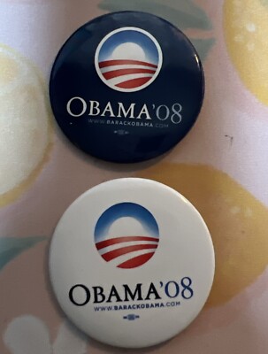 Official 2.25" Barack Obama 2008 President Campaign Pin Blue And white ...