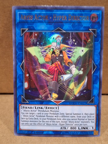 Abyss Actor - Hyper Director DUOV-EN022 Ultra Rare Yugioh! Holo Foil ...
