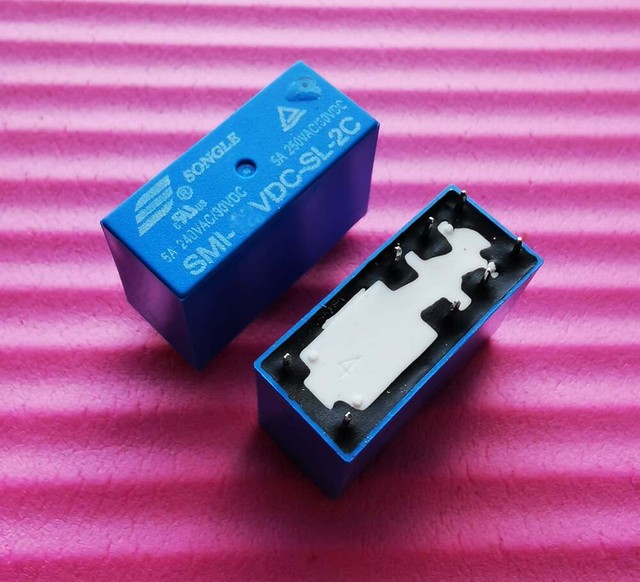 10pcs Power Relay Slim DPDT 12vdc Smi-12vdc-sl-2c SONGLE for sale ...