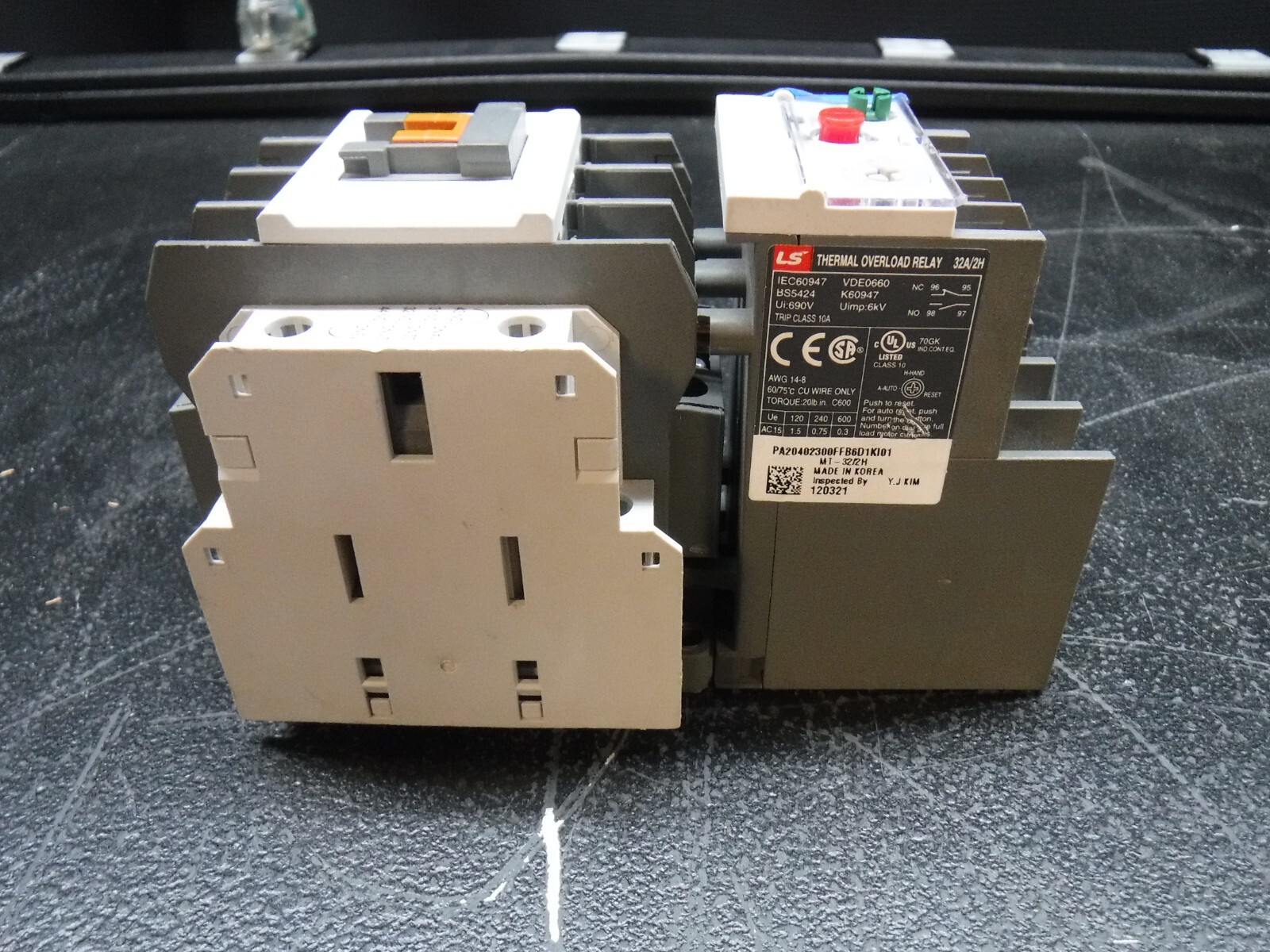 Metasol MC-40a Contactor / LS MT-32 Thermal Overload Relay Motor ...
