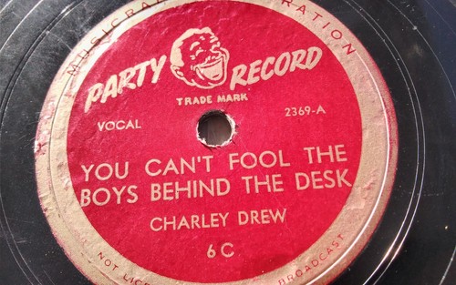 Charley Drew 78rpm Single 10-inch Party Records #6C/D You can't Fool ...