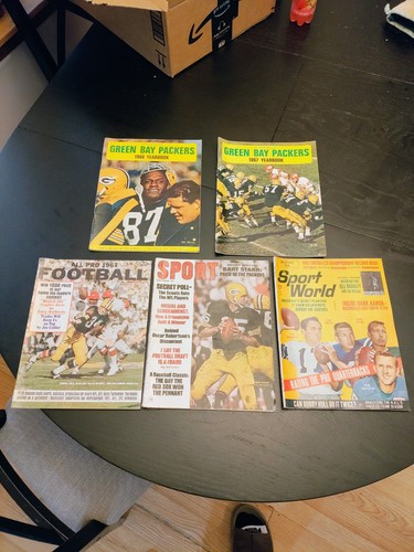 Lot Of 5 Vintage All Football Magazines Packers 1966 1967 Yearbook ...