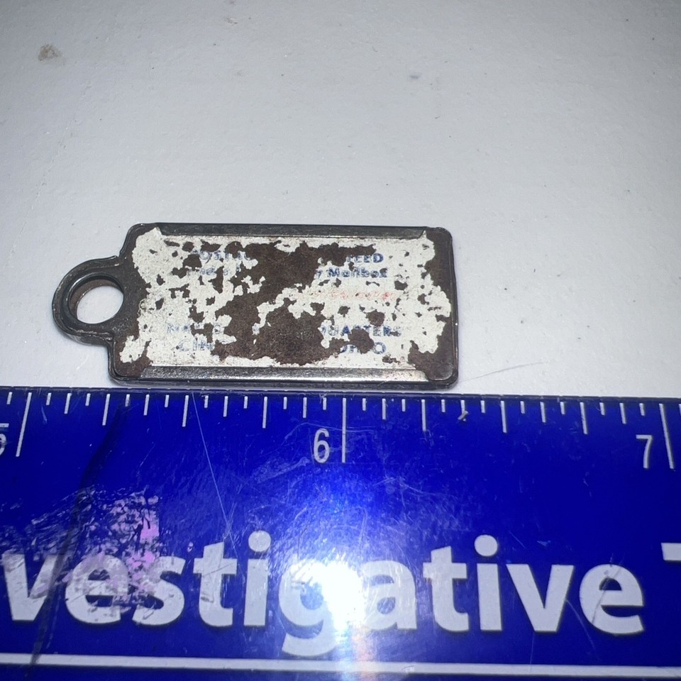 Mini License Plate Key Chain Ring Tag ILLINOIS 1961 Vtg Disabled ...