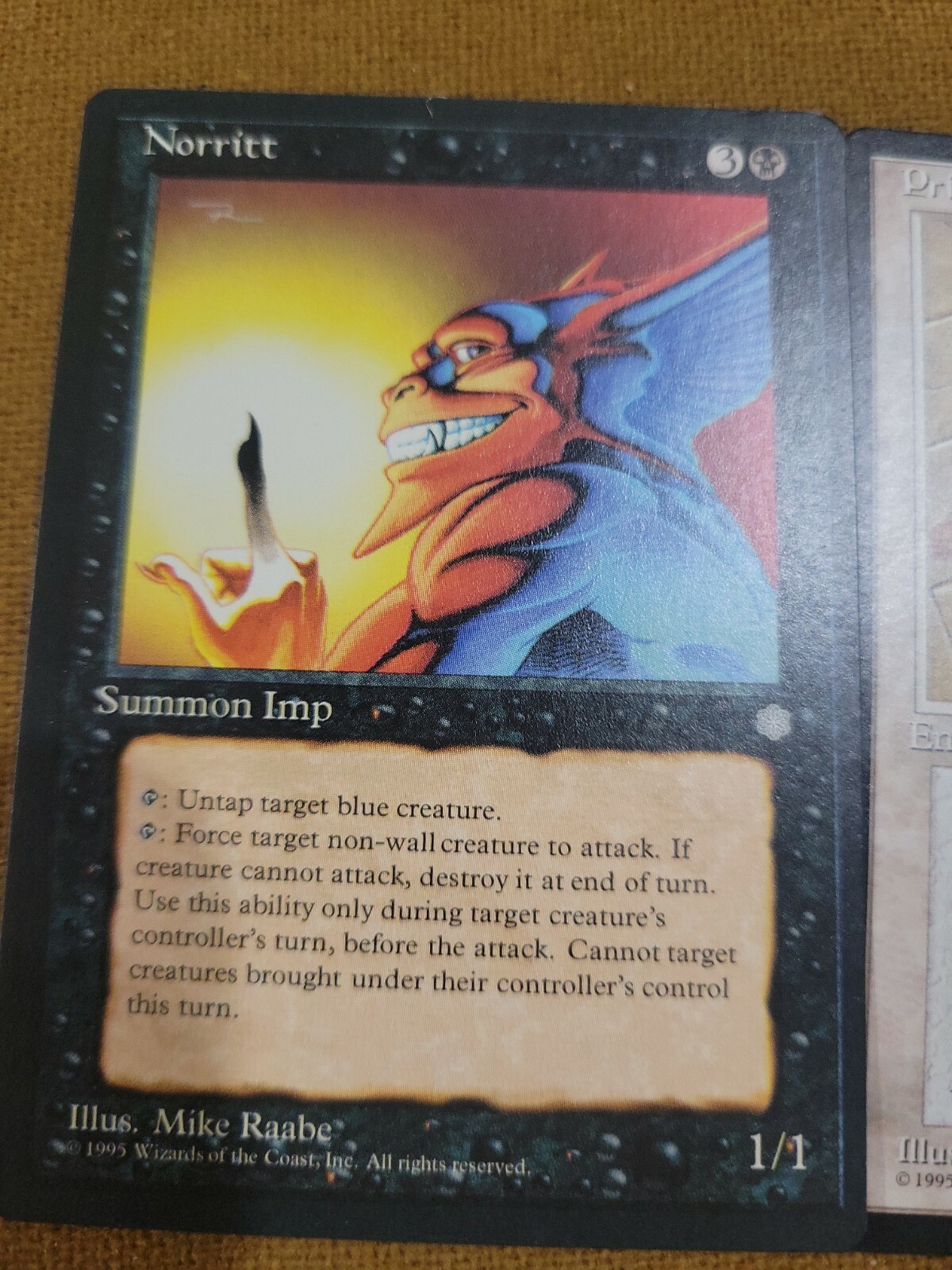 magic the gathering deckmaster cards lot of 2 cards, norrit and ...