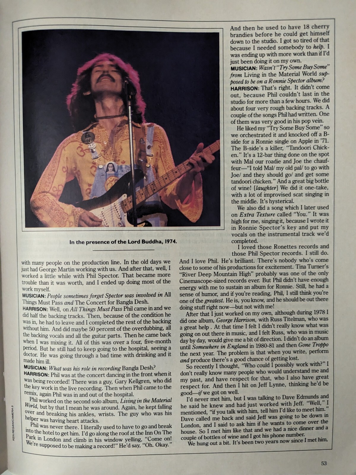 Musician Magazine November 1987 George Harrison, Michael Jackson, Neil ...