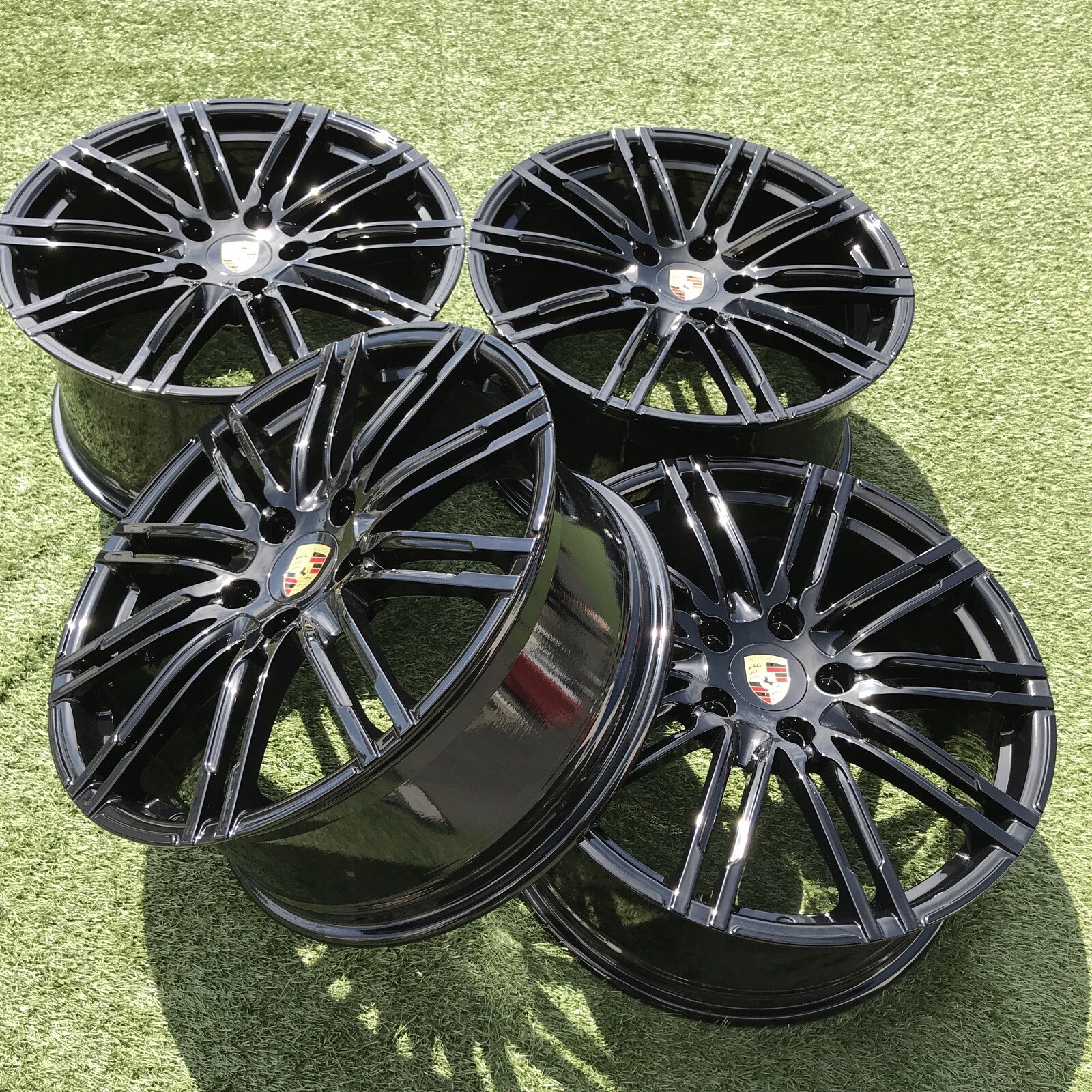 20" PORSCHE BOXSTER CAYMAN RIMS WHEELS BLACK SET 4 OEM STOCK GENUINE ...