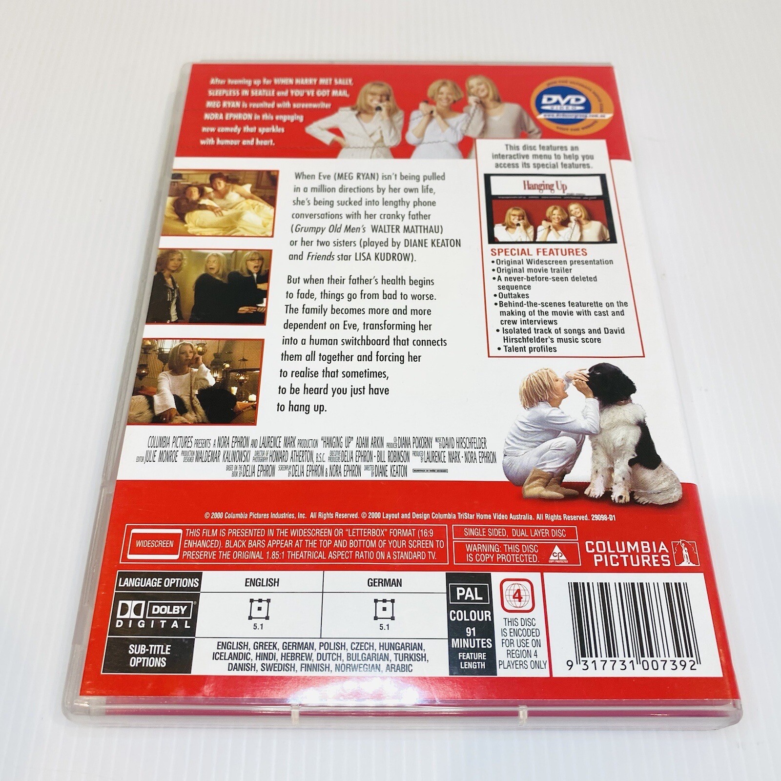 Hanging Up (DVD, 1999) Meg Ryan PAL Region 4 Comedy 9317731007392 | eBay