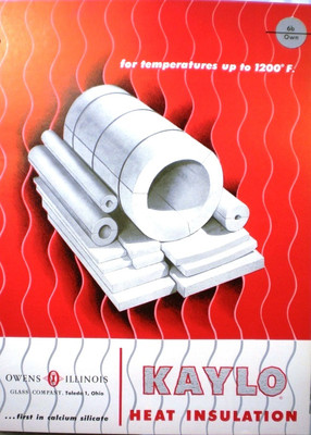 Owens Illinois Glass Co KAYLO Catalog ASBESTOS Boiler Duct Pipe ...