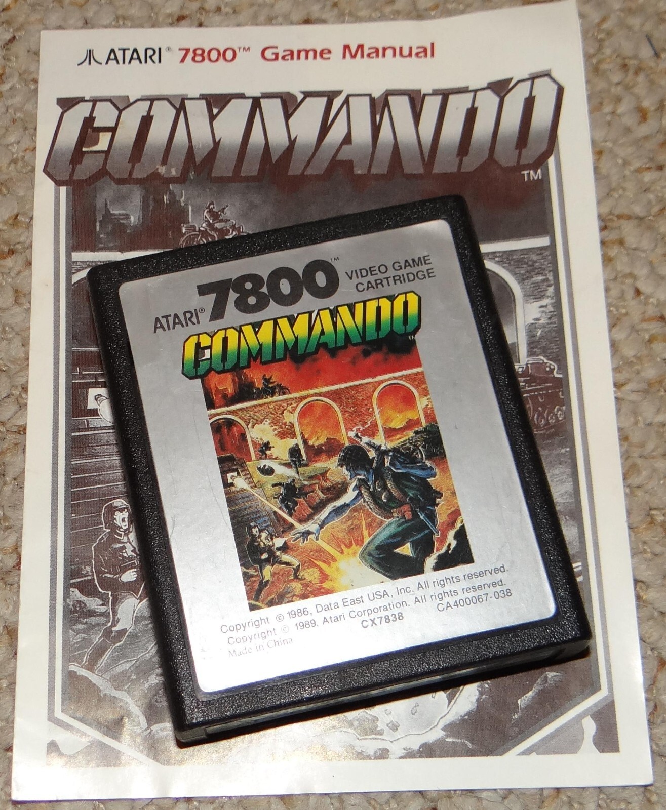 ATARI 7800 Commando Game | eBay