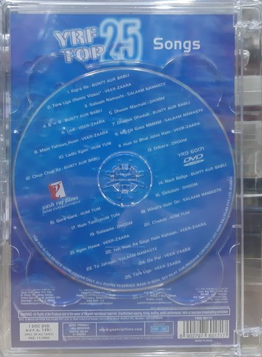 YRF Top 25 - Bollywood Hindi Video Songs DVD | eBay