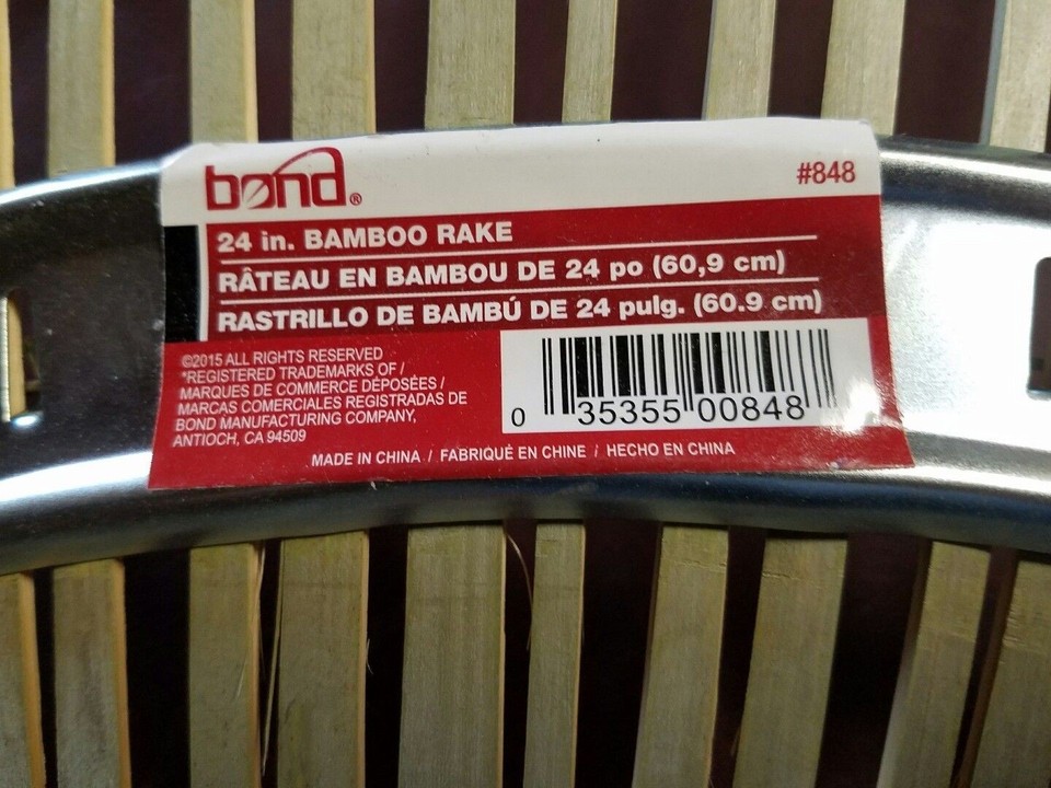 Bond 848 24-Inch Deluxe Bamboo Lawn Rake | eBay
