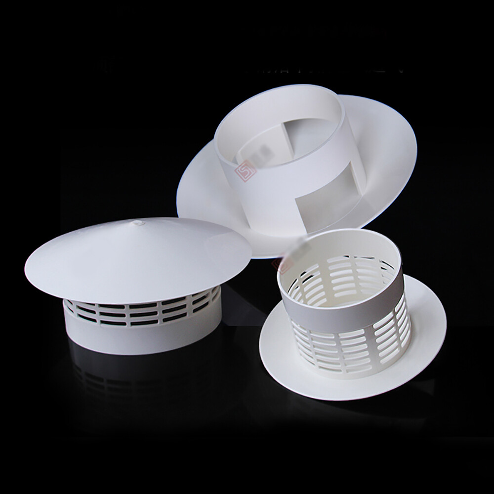 PVC Breathable Cap Inside Dia 75mm/110mm/160mm Roof Vent Rain Cap Hat ...