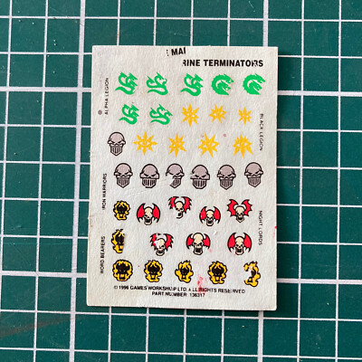 OOP Citadel / Warhammer 40k Chaos Space Marine Terminator Transfers ...