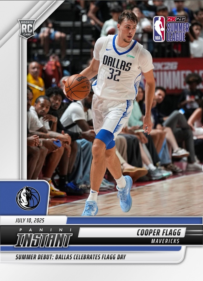 COOPER FLAGG PSA10 Panini Instant NBA #10 Rookie DALLAS MAVERICKS ...