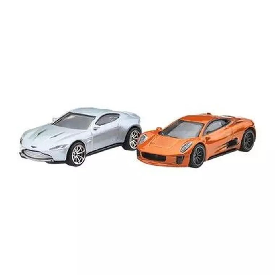 Aston Martin DB10 & Jaguar C-X75 Hot Wheels 1/64 007 James Bond 2-Pack ...