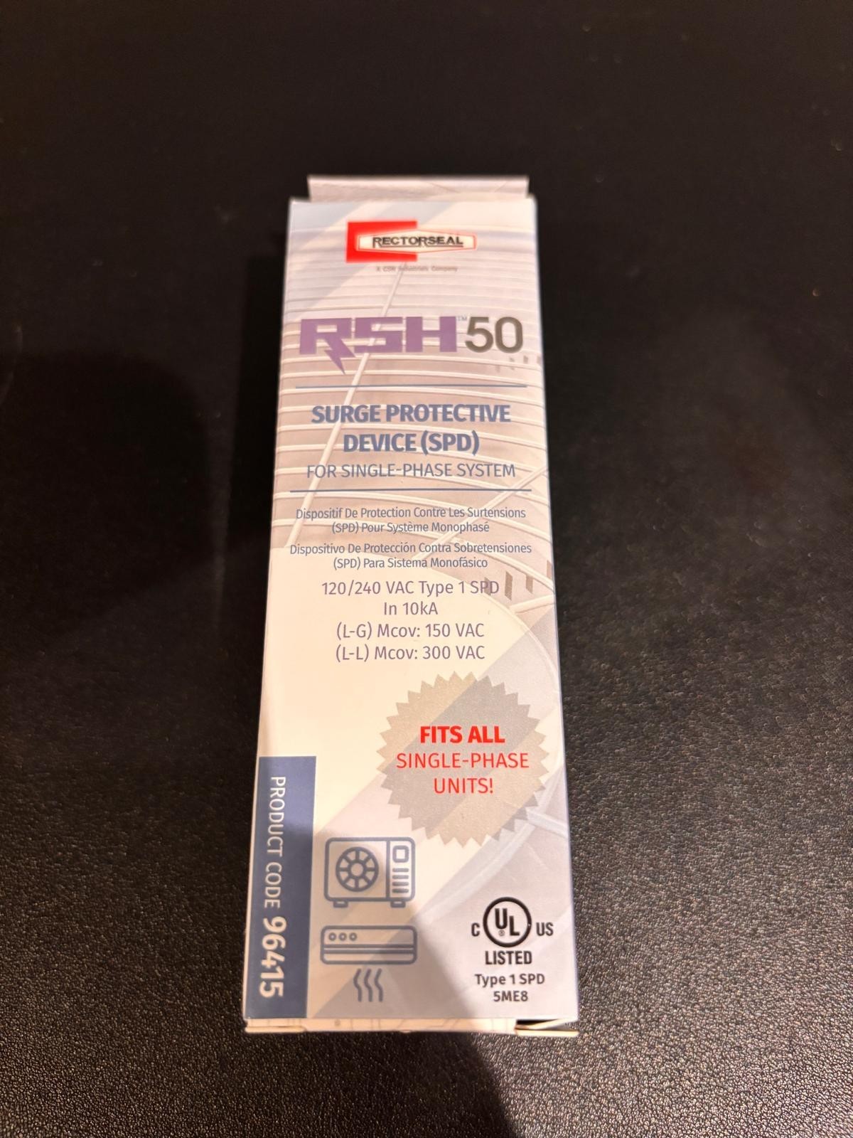 RectorSeal RSH-50 Surge Protective Device - Black (96415) for sale ...